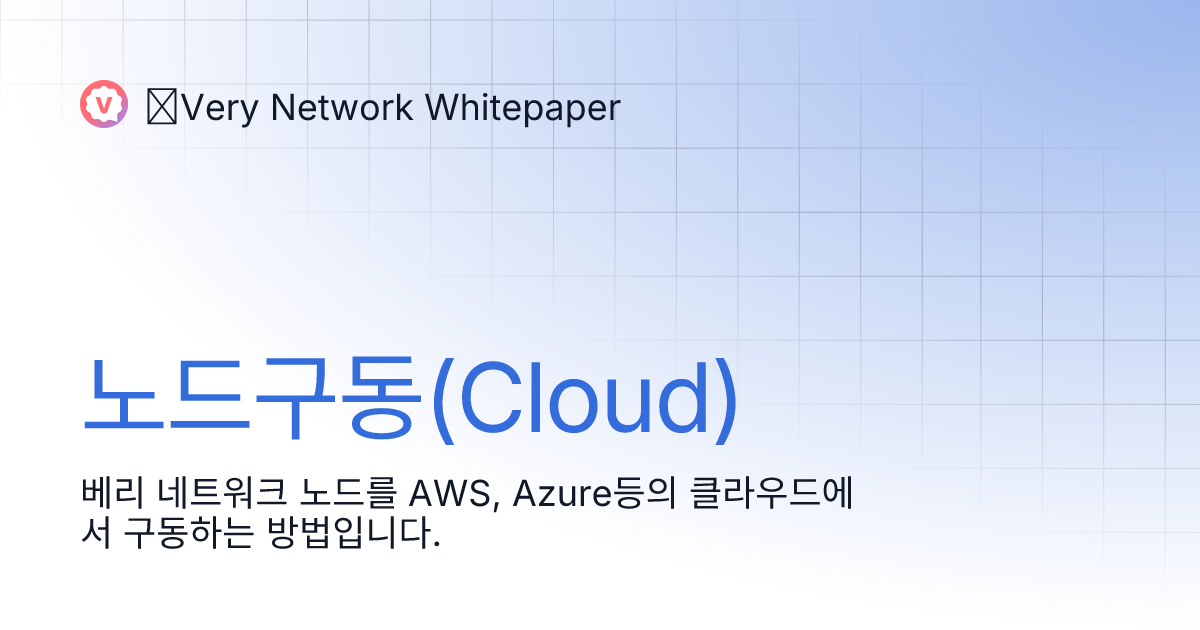 노드구동(Cloud) | Very Network Whitepaper