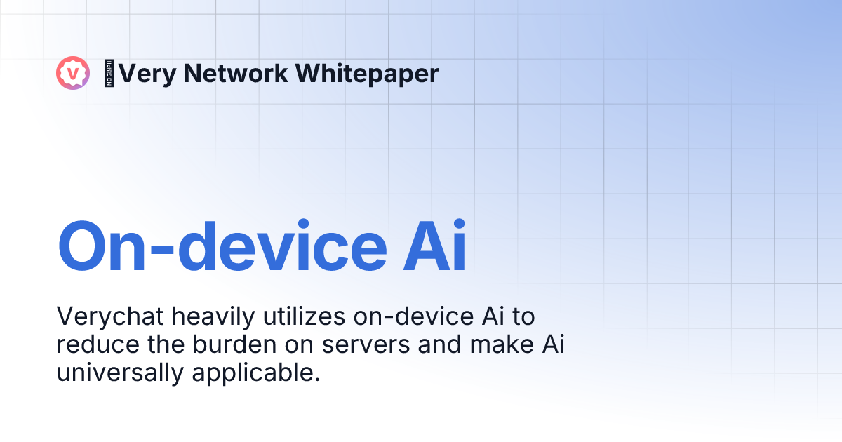 On-device Ai | Very Network Whitepaper
