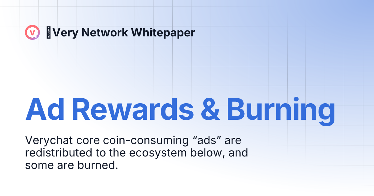 Ad Rewards & Burning | Very Network Whitepaper